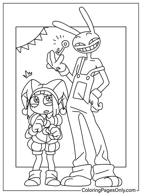 Pomni And Jax Coloring Page Free Printable Coloring Pages Artofit