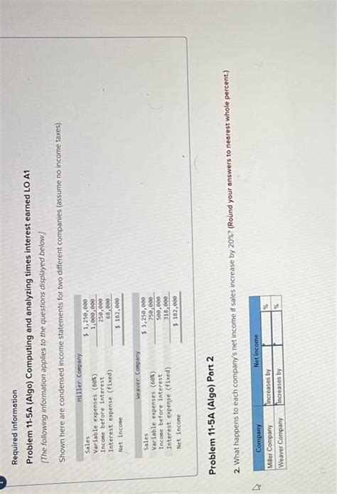 Solved Required Information Problem 11 5a Algo Computing