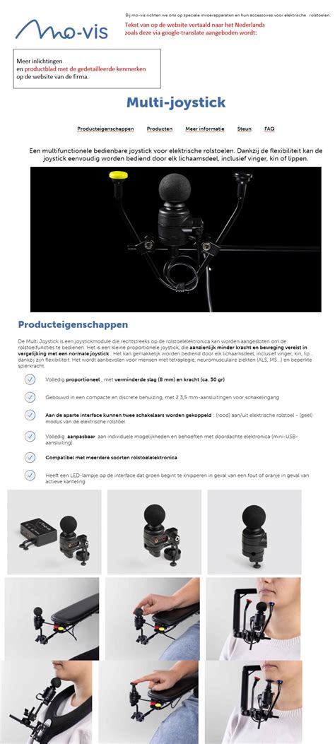 Mo Vis Joystick Multi Joystick Proportionele Voor Omni Voor R Net