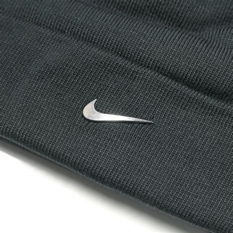 Nike Metal Swoosh Beanie In Anthracite Nike