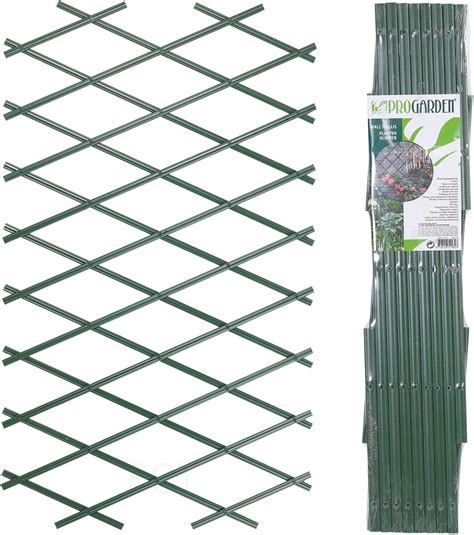 Urbnliving Set Of 2 Expanding Green Plastic Wall Foldable Trellis Fence