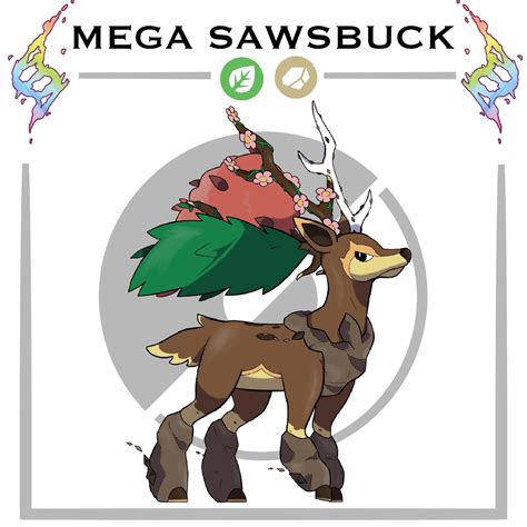 Pokemon Challenge Day 6 Mega Sawsbuck By Coral679 On Deviantart