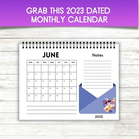 2023 Calendar Printable Gnome 2023 Calendar 2023 Calendar Etsy