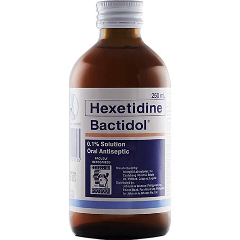 Bactidol Hexetidine 250ml Gargle Shield Drugstore Online