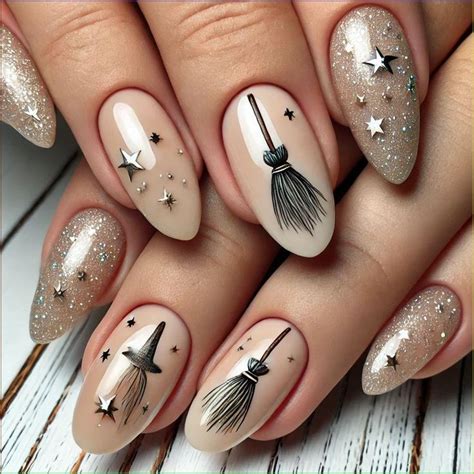 Witch Fall Nails Halloween Nails Witch Nail Design Ideas
