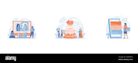 Wedding Cake Tutorial Stock Vector Images Alamy