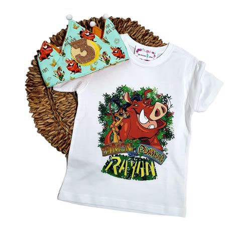 Pack Cumpleaños Camiseta Timon Y Pumba The Paradise Noah
