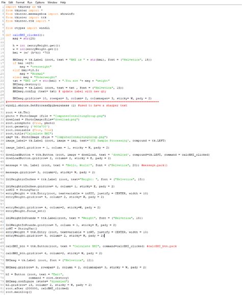 Solved The Screenshot Posted Is A Perfectly Running BMI Chegg