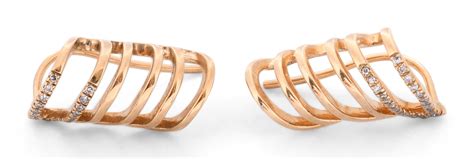 Lot 10k Gold Climbing Earrings With Diamonds