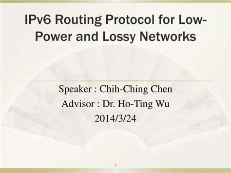 ppt ipv6 routing protocol for low power and lossy networks powerpoint