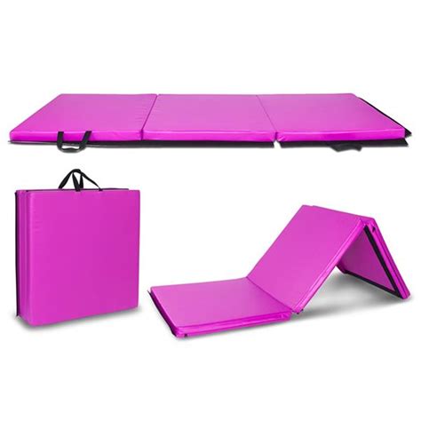 Thick Foam Tri Fold Folding Exercise Mat With Carrying Handles For