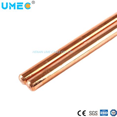 Electroplated Copper Layer Single Point Thickness 0254mm Earthing Rod