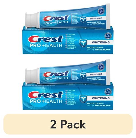 2 Pack Crest Pro Health Whitening Gel Toothpaste 43 Oz
