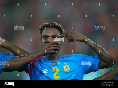 February 07 2024 Henock Inonga Baka Dr Congo Gestures During A African Cup Of Nations