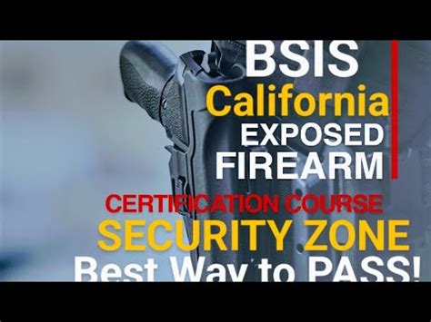 How To Pass The Bsis Exposed Firearm Permit Youtube