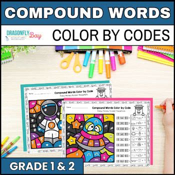 Compound Words Color By Code Grammar Decoding Words Worksheets By