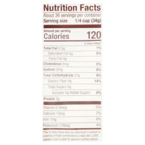 Bobs Red Mill Baking Flour All Purpose Gluten Free Nutrition Facts