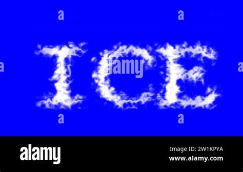 Ice Cloud Text Effect Blue Isolated Background Animated Text Effect