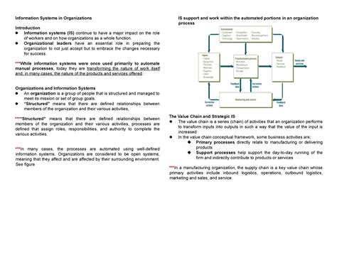 Isom Lecture Notes Information Systems In Organizations Introduction Information Systems Is