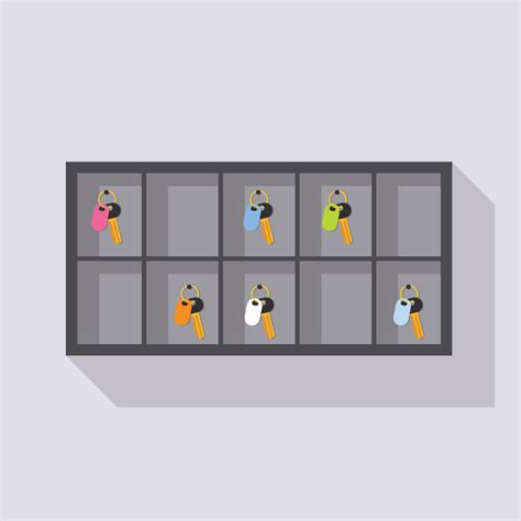 Vector Image Of A Locker With Various Keys 22647735 Vector Art At Vecteezy