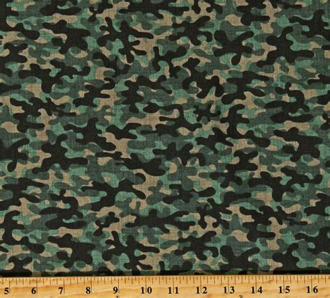 Cotton Camouflage Camo Blender Green Black Cotton Fabric Pri