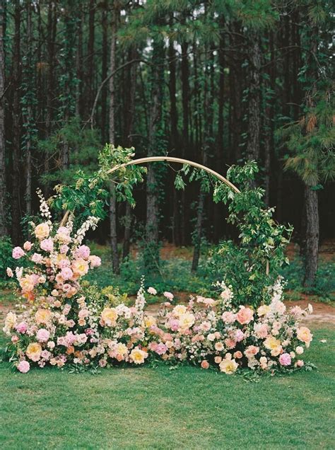 Southern Floral Filled F Te With Hand Painted Details Floral Arch