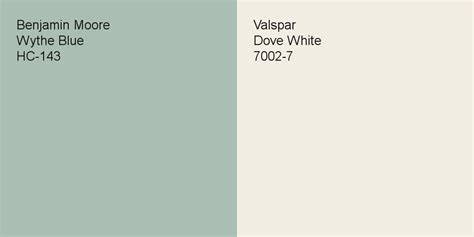 Benjamin Moore Wythe Blue Vs Valspar Dove White Comparison