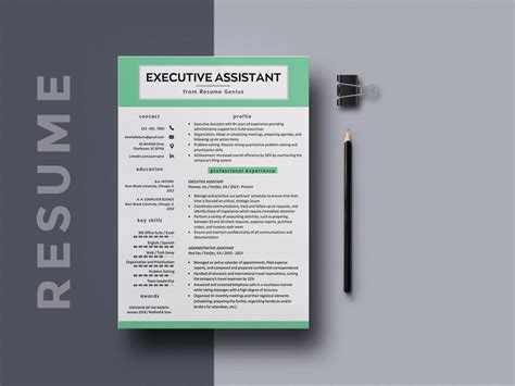 Free Executive Assistant Resume Template With Sample Text