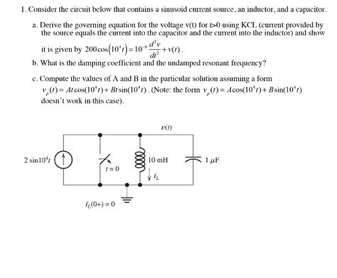 solved 1 consider the circuit below that contains a