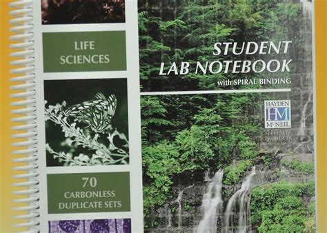 Student Laboratory Notebook Biology