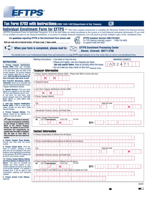 Eftps Fillable Form Printable Forms Free Online