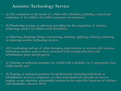Ppt Considering Assistive Technology In The Iep Process Powerpoint
