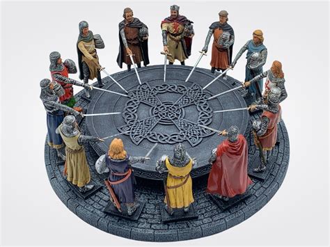King Arthur And The Knights Of The Round Table Resin Figurine Etsy