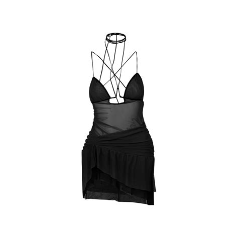 Roxy Mini Dress In Black Color Formidable By Mina