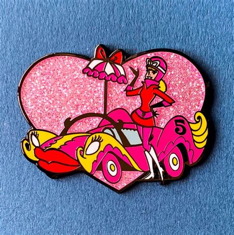 Penelope Pitstop Compact Pussycat Wacky Races Hard Enamel Metal Pin
