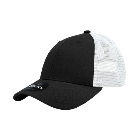Decky 214 6 Panel Low Profile Structured Cotton Trucker Hat Mesh Golf
