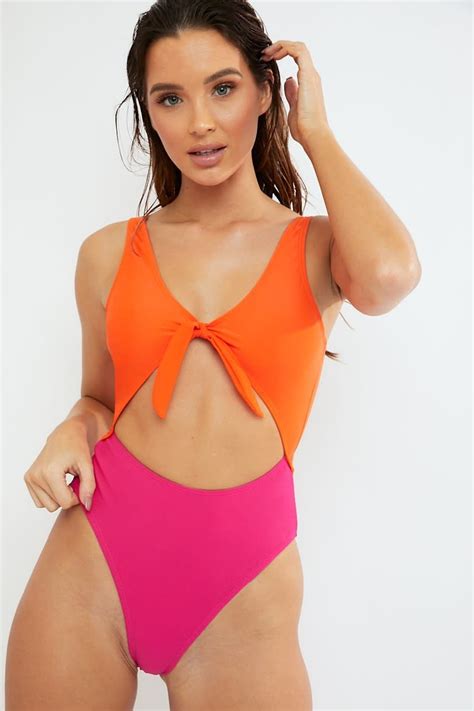 Sculpt And Control Abstract Print Cut Out Swimsuit Swimsuits Fashion