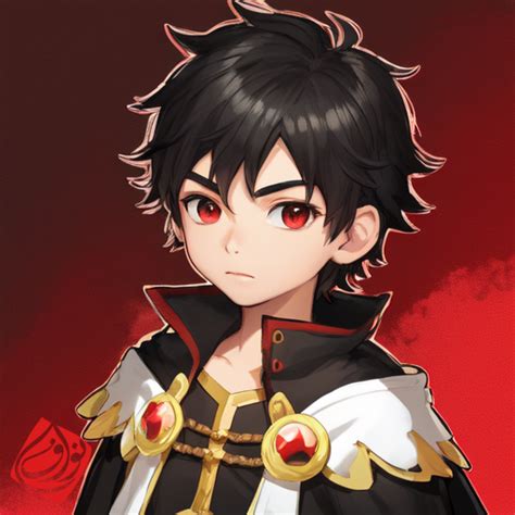 Anime Mage With Red Eyes