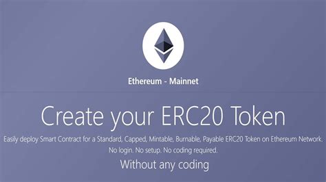 create erc 20 token without coding for beginners [how to] youtube