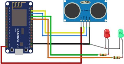 iot flood monitoring system with ultrasonic sensor