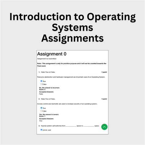 Introduction To Operating Systems Assignments Notes Le Lo