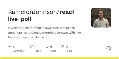 Github Kameronjohnsonreact Live Poll A Web Application That Allows Speakers To Ask Questions