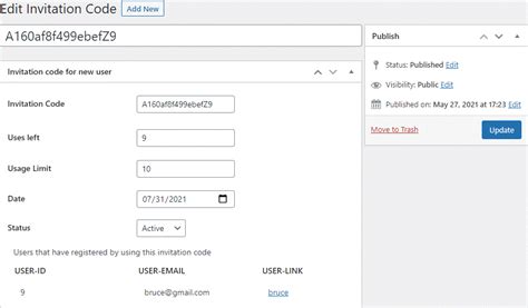How To Use Invitation Codes To Register Users On Wordpress