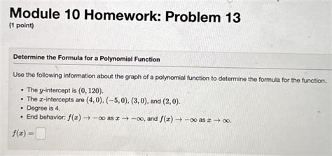 Module Homework Problem Point Determine Chegg