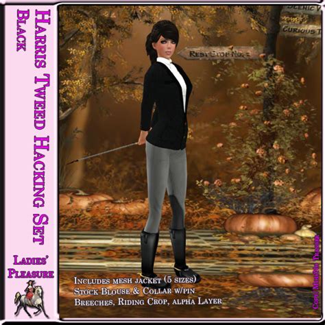 second life marketplace ~lp~ harris tweed hacking set boxed black