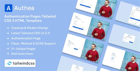 Authea Authentication Pages Tailwind Css 3 Html Template By Zoyo Themes