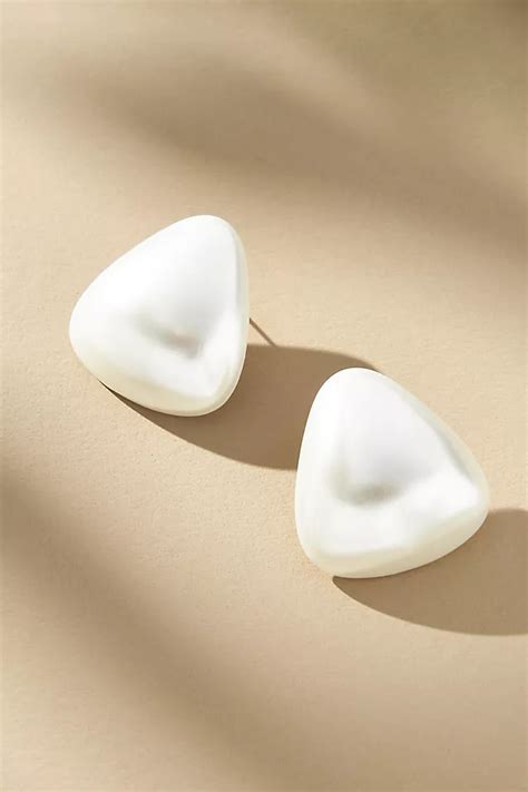 Triangular Pearl Earrings Anthropologie
