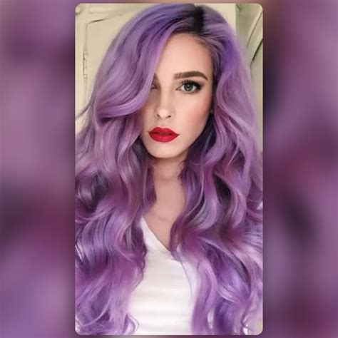ฟิลเตอร์ Purple Hair ที่สร้างโดย Alec Dunn เลนส์ Snapchat