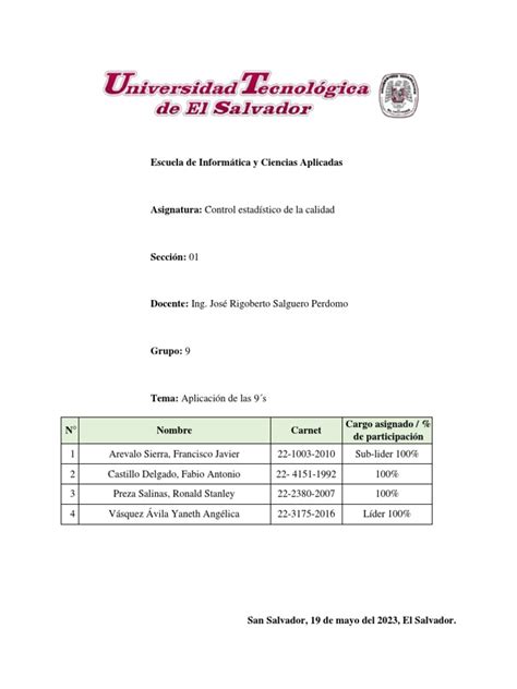 Aplicación De Las 9 S Pdf Mente Residuos