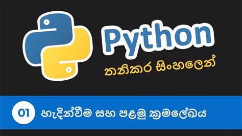 Introduction To Python And Hello World Python Sinhala Tutorial Youtube